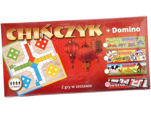 Chińczyk - tradycyjna gra planszowa + DOMINO ZABAWKOWNIA