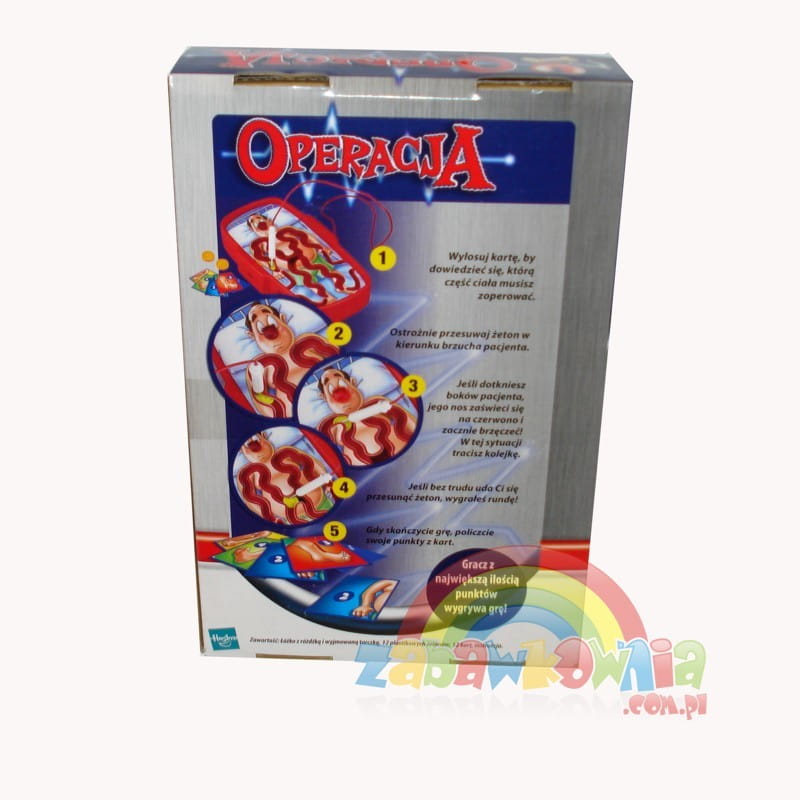 Operacja - Zostań Chirurgiem Gra Kieszonkowa HASBRO ZABAWKOWNIA